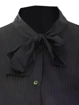 A.p.c. Tie Colar Striped Shirt