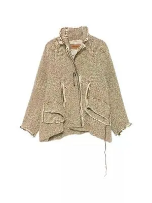 RUNDHOLZ Check Frayed-edge Jacket