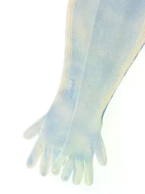 DIESEL® Hybrid Glove-scarf In Two-tone Wool
