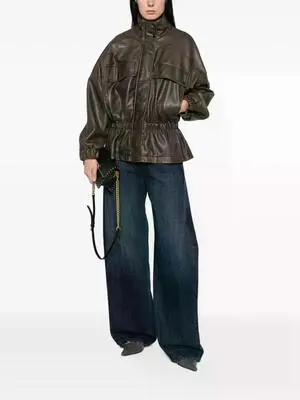 Pinko Elasticated Waist Jacket - Brown