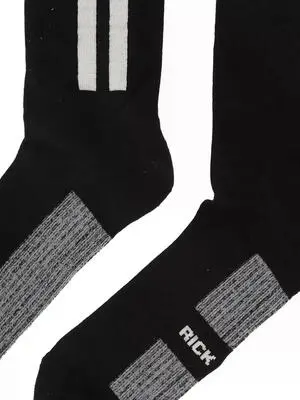 Rick Owens Logo-detail Stripe-trim Socks