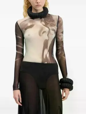 JEAN PAUL GAULTIER Smoking Long-sleeve T-shirt - Black