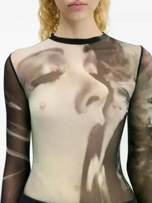 JEAN PAUL GAULTIER Smoking Long-sleeve T-shirt - Black