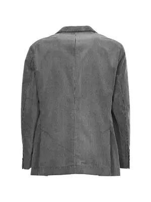 Brunello Cucinelli Corduroy Single-breasted Blazer - Grey