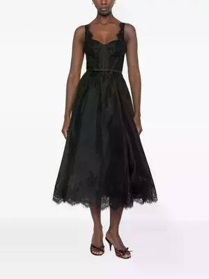 Zimmermann Valiant Lace-trim Corset Midi Dress