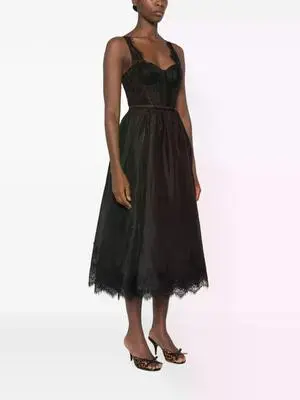 Zimmermann Valiant Lace-trim Corset Midi Dress