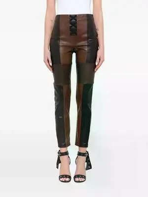Neil Barrett Patchwork Leather Trousers - Black