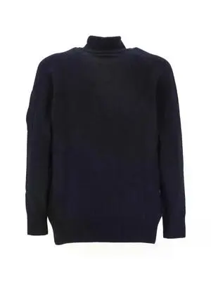 C.P. COMPANY Lambswool Half Button Lens Sweater