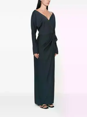 CORTANA Wrap-style Tied-waist Maxi Dress