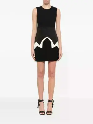 Neil Barrett Zigzag-panel Sleeveless Mini Dress