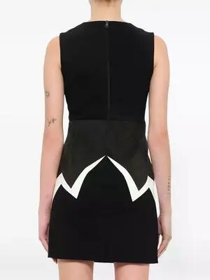 Neil Barrett Zigzag-panel Sleeveless Mini Dress