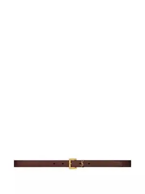 Saint Laurent Cassandre Thin Leather Belt