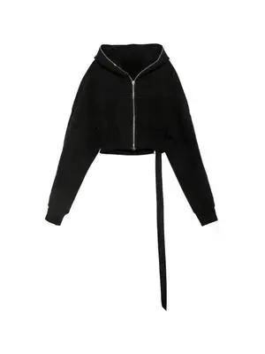 Rick Owens Cropped Hooded Jacket - Brown