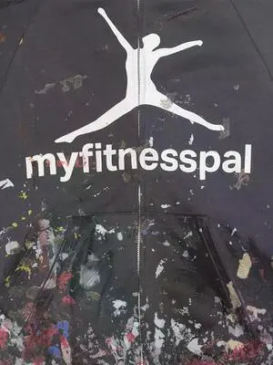 PRAYING Paint-splatter Logo-print Hoodie
