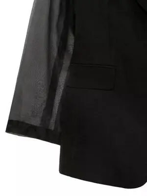 FRENKEN Sheer-sleeve Tailored Blazer