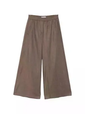 CAMBIO Aveline Wide-leg Trousers - Brown