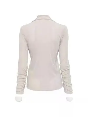 LUISA CERANO Ruched Roll-neck Top - Neutrals
