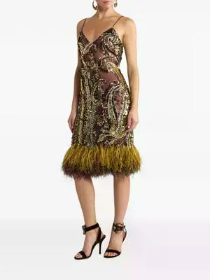 Etro Dress With Sequins And Feather Details