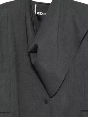 FRENKEN Draped Single-breasted Blazer