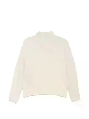 JCSOPHIE Perla Ribbed Mock Neck Sweater - Neutrals