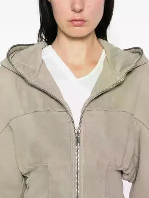 Rick Owens Cropped Zip-up Hoodie