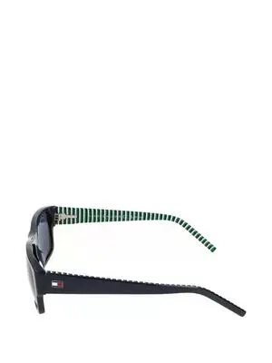 Tommy Hilfiger Striped Rectangle-frame Sunglasses