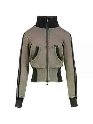 Adidas X Avavav Cropped Zip-up Sweatshirt - Grey