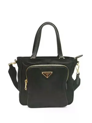 Prada 2013-2026 Saffiano Trimmed Tessuto Satchel