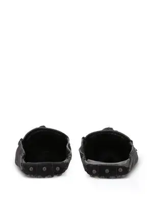 TOD'S Tassel Suede Loafers - Black