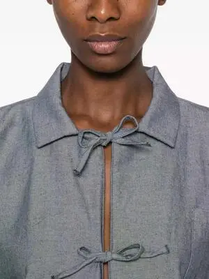 BASERANGE Liber Bow-fastening Shirt