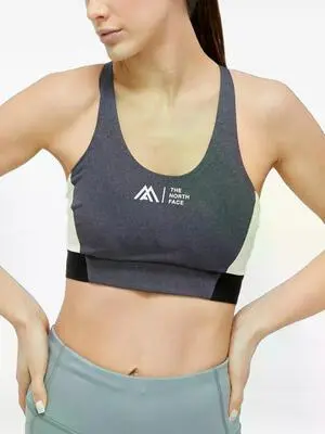 The North Face Mountain Athletics Cross-back Logo-print Sports Bra - Grey
