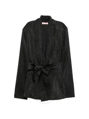 TWENTY FOURHAITCH Crystal-embellished Belted Jacket
