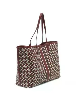 Tory Burch Geo Logo Canvas Tote Bag