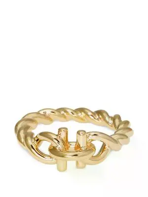 FERRAGAMO Torchon Gancini Ring - Gold