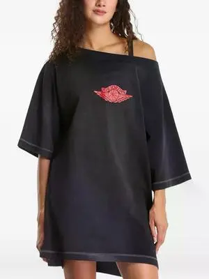 JORDAN Flight Logo-print Off-shoulder Mini Dress