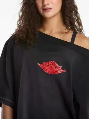 JORDAN Flight Logo-print Off-shoulder Mini Dress