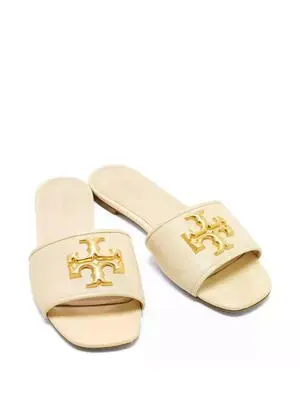 Tory Burch Eleanor Double T Logo Plaque Flat Sandals