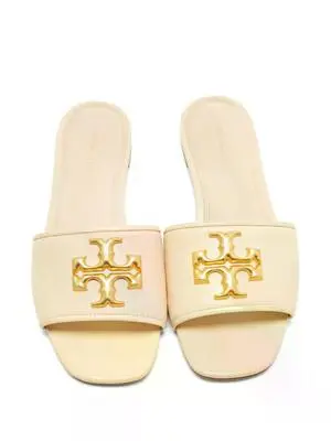 Tory Burch Eleanor Double T Logo Plaque Flat Sandals