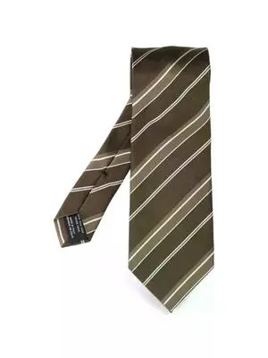 TOM FORD Diagonal-stripe Silk Tie - Brown