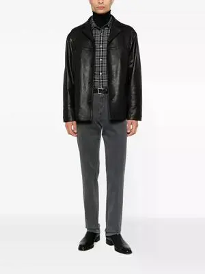 TOM FORD Check-pattern Button-down Shirt - Grey