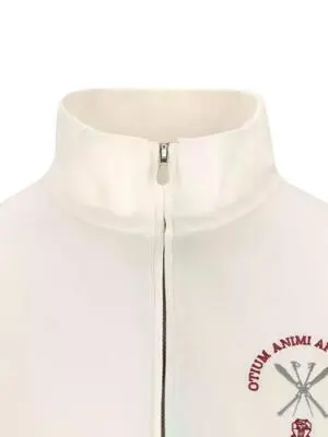 Brunello Cucinelli Embroidered Half-zip Sweatshirt