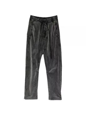 THOM KROM Faded Effect Drawstring Trousers - Grey
