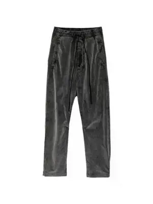 THOM KROM Faded Effect Drawstring Trousers - Grey