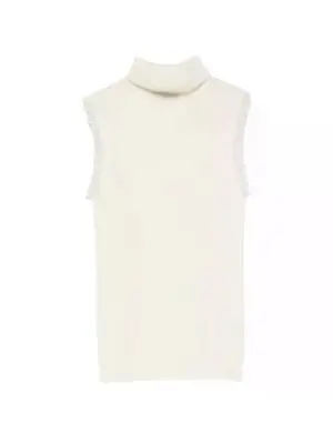 LE PETIT PULLE Fringed Sleeveless Sweater