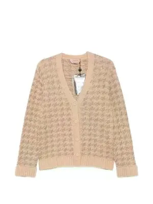 TWINSET Sequin-embellished Houndstooth Cardigan