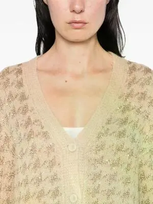 TWINSET Sequin-embellished Houndstooth Cardigan