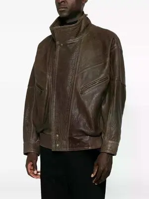PETAR PETROV Grained Leather Jacket