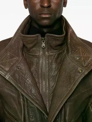 PETAR PETROV Grained Leather Jacket