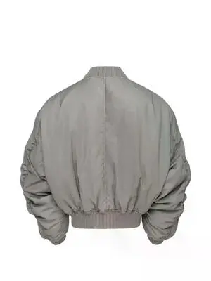 Rick Owens Secchia Flight Ruched-sleeve Jacket - Grey