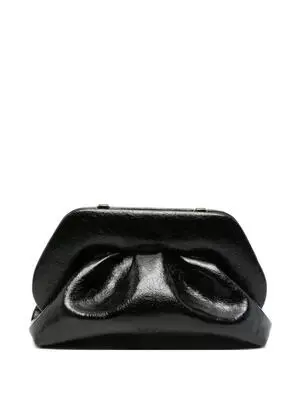 THEMOIRE Ruched Clutch Bag - Black